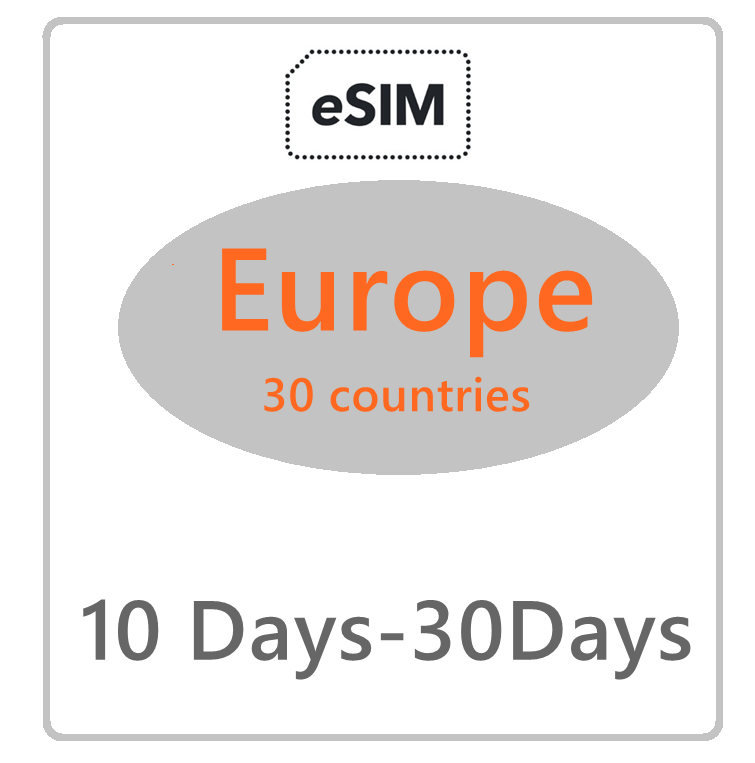 Europe 30 Countries 5G / 4G Data esim